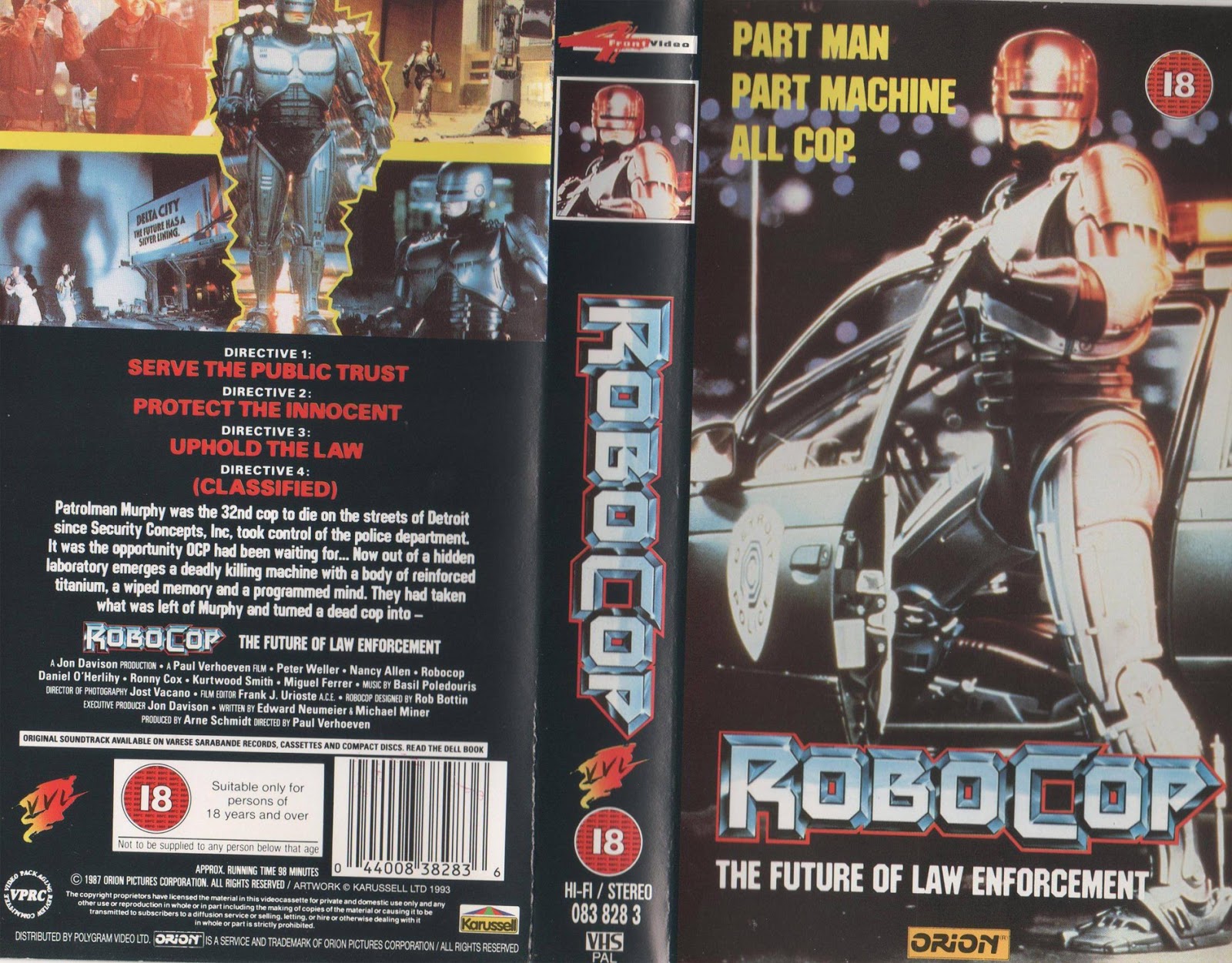 MÁS QUE CINE DE LOS OCHENTA: Robocop (1987,Paul Verhoeven) Robocop