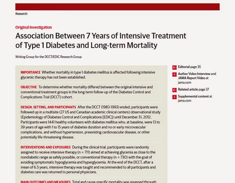 A los 30 años del Diabetes Control and Complications Trial (DCCT ...