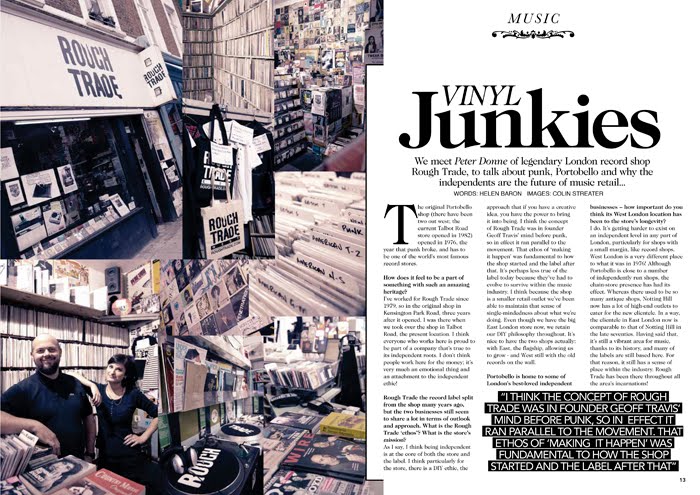 Colin Streater Photography: Rough Trade Records, Talbot Road, Notting Hill.