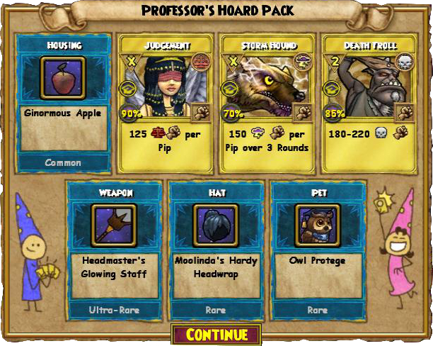 Wizard101 Professor's Hoard Pack Review - Swordroll's Blog | Wizard101 ...