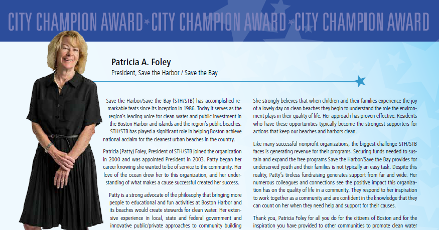 Sea, Sand and Sky: Patty Foley Named Henry L. Shattuck City Champion