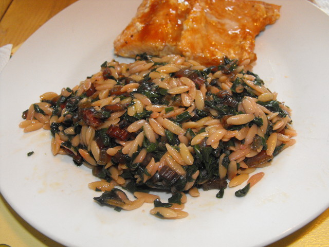 Pixels de saveurs: Orzo à la bette à carde de Ricardo