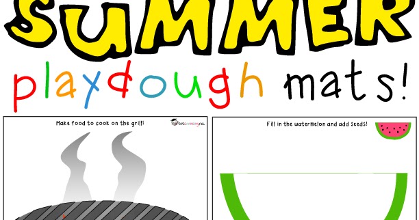 Summer Playdough Mats | Totschooling - Toddler, Preschool, Kindergarten ...