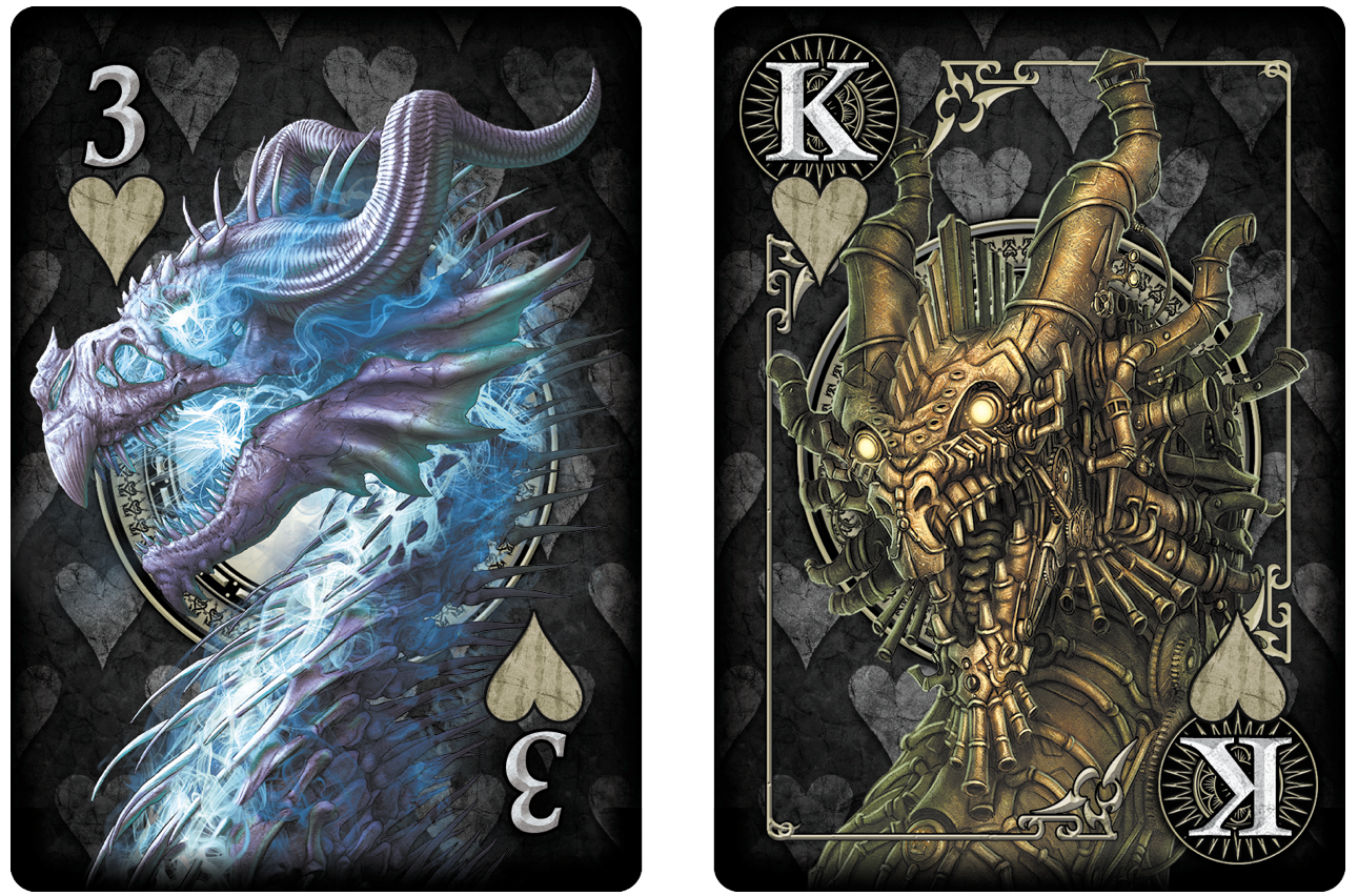 Robert Burke Games: Work on a new dragon deck of cards