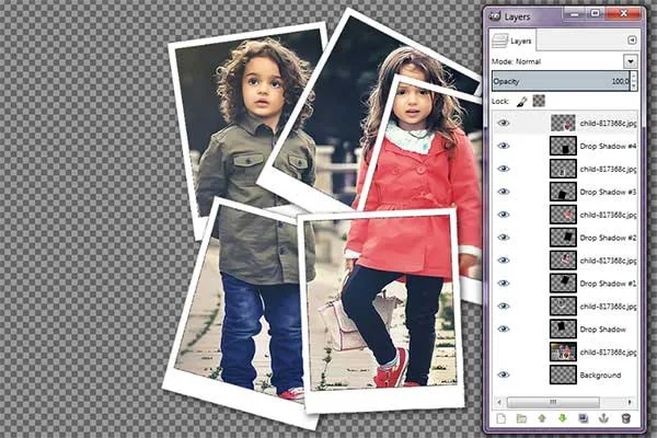PhotoEffect: Turn A Photo Into A Collage Of Polaroids In GIMP