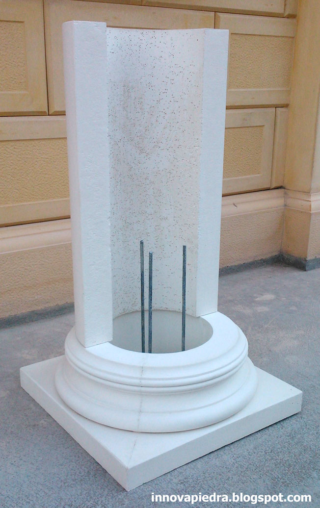 Columnas modulares prefabricadas con fustes lisos | INNOVAPIEDRA