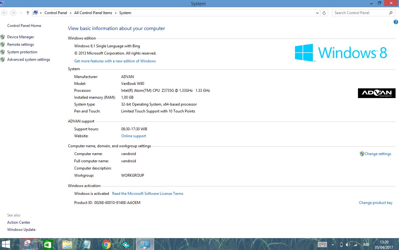 Advan Vanbook W80 Review -Tablet Windows 8 inci