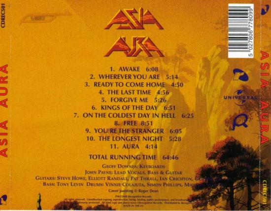 Hard rock - Melodic Rock - AOR: Asia - Aura (2001)