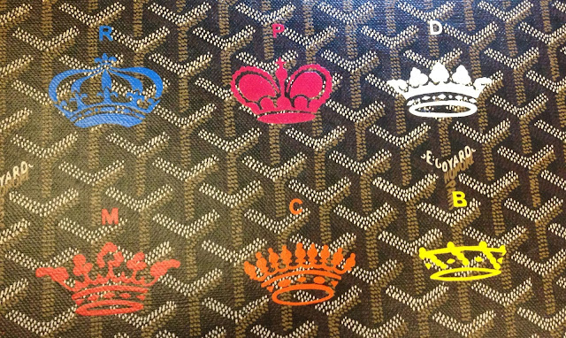Musings of a Goyard Enthusiast: GOYARD Crowns and Fonts