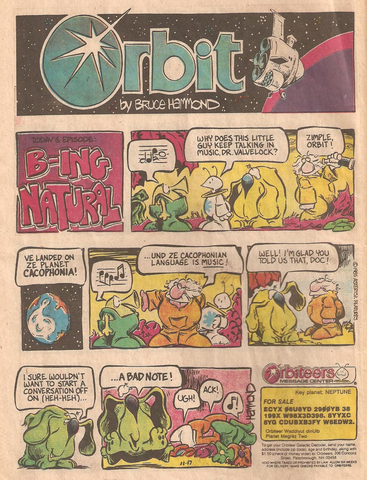 Sunday Comics Debt: A Month in Orbit