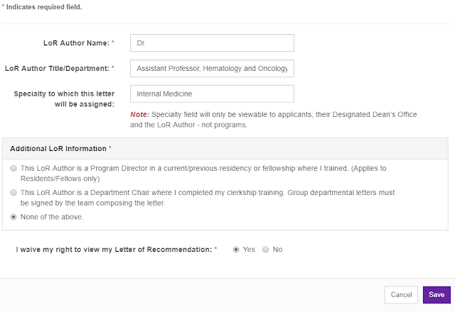Medicowesome: ERAS token, AAMC account, Letter of Recommendation