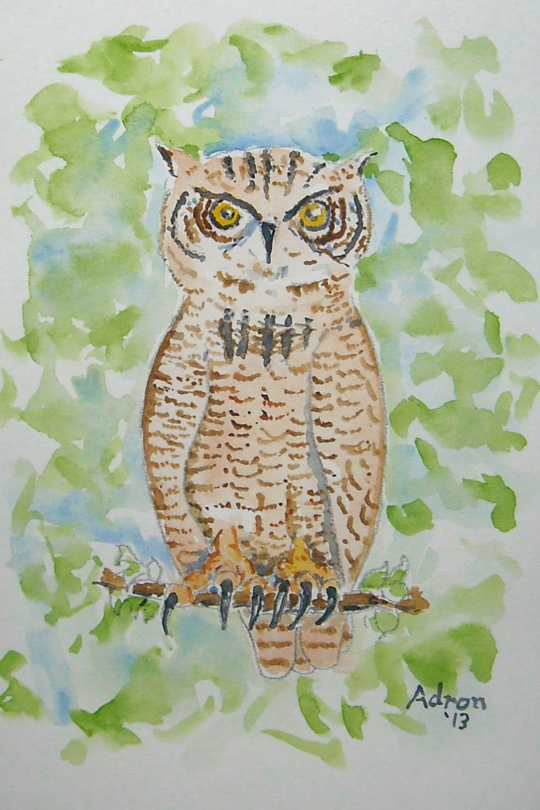 How to Draw Worksheets for The Young Artist: How to Draw a Horned Owl ...