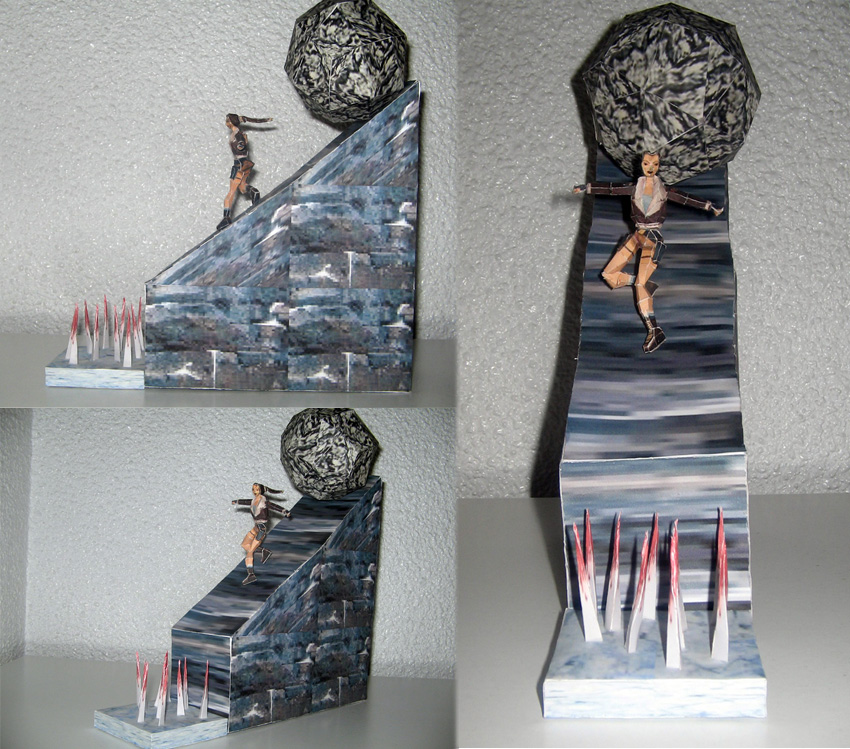 Papercraft Dav ~: [PERSPECTIVAS] Figura terminada de Lara Croft en Tomb ...