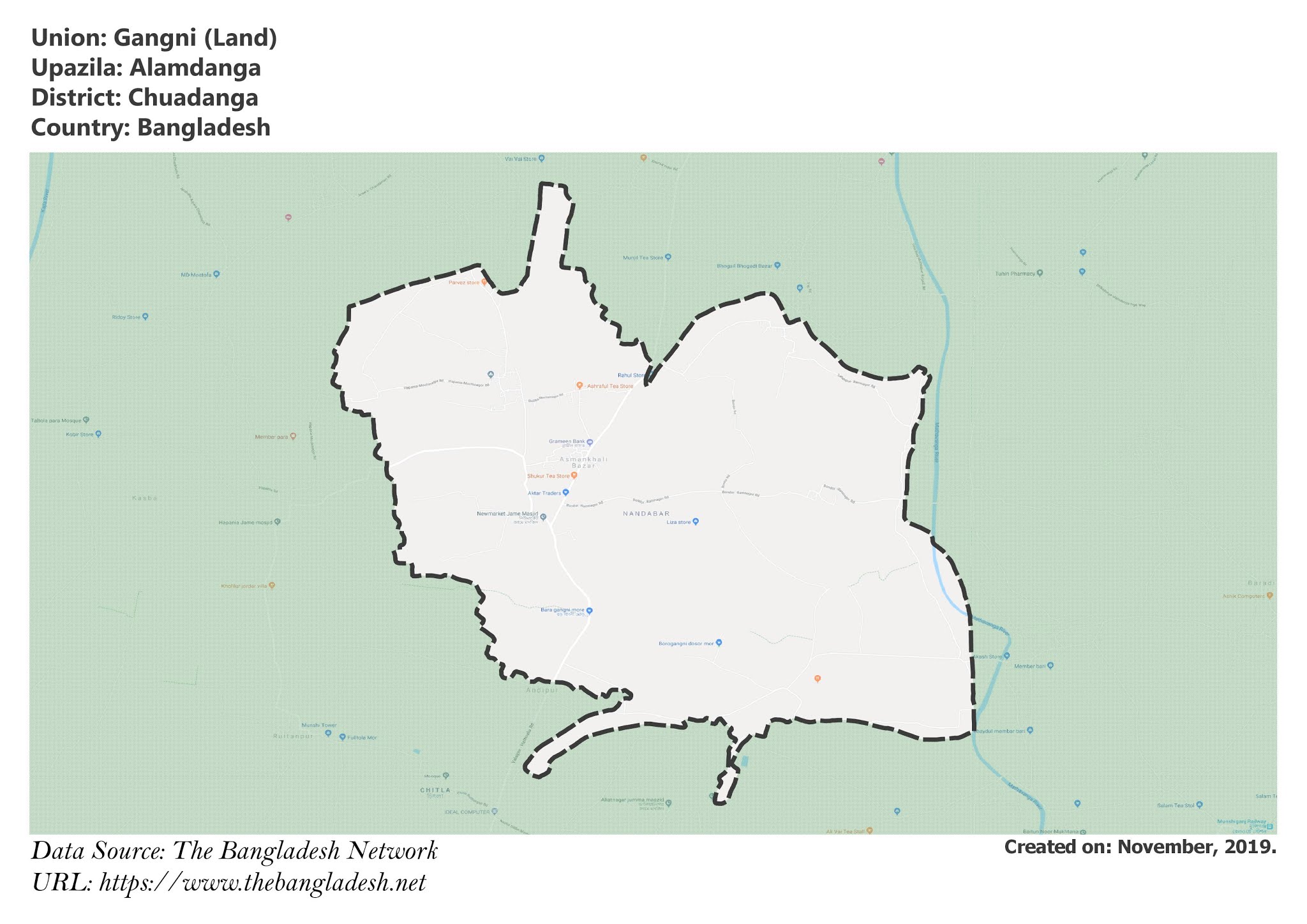 Gangni Union, Chuadanga