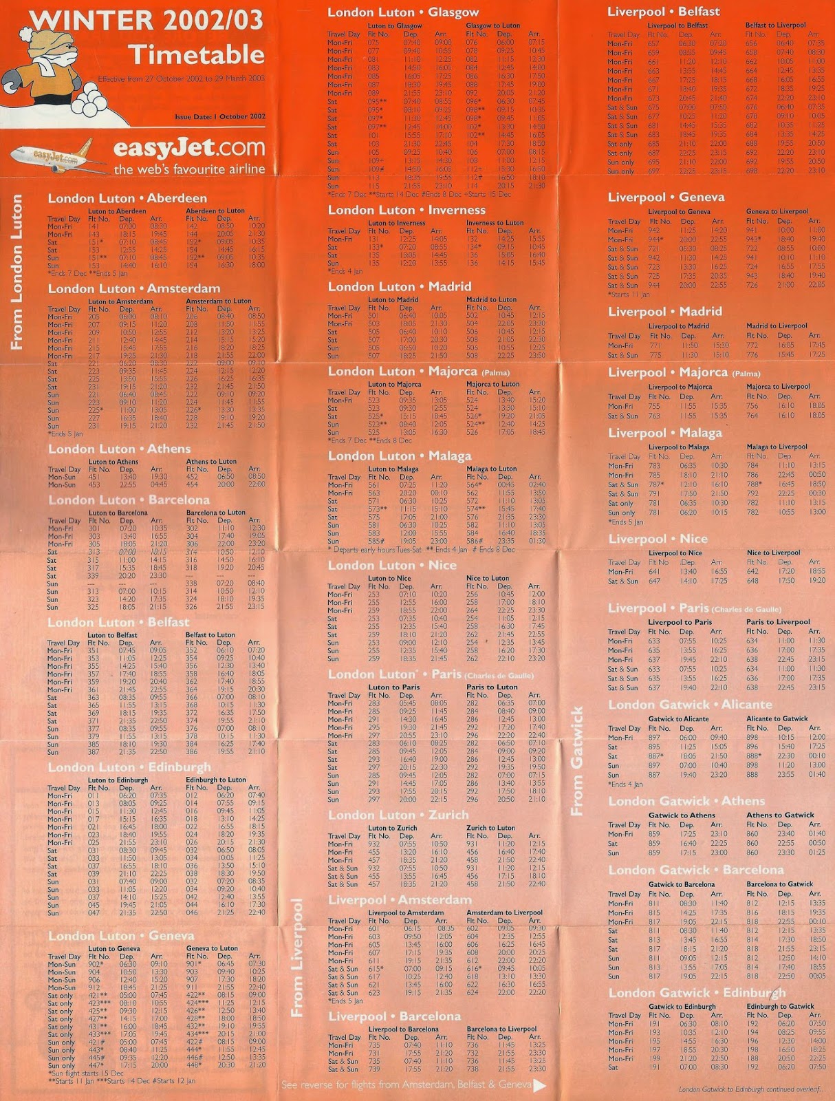Airline memorabilia: Easyjet (2002/2003)