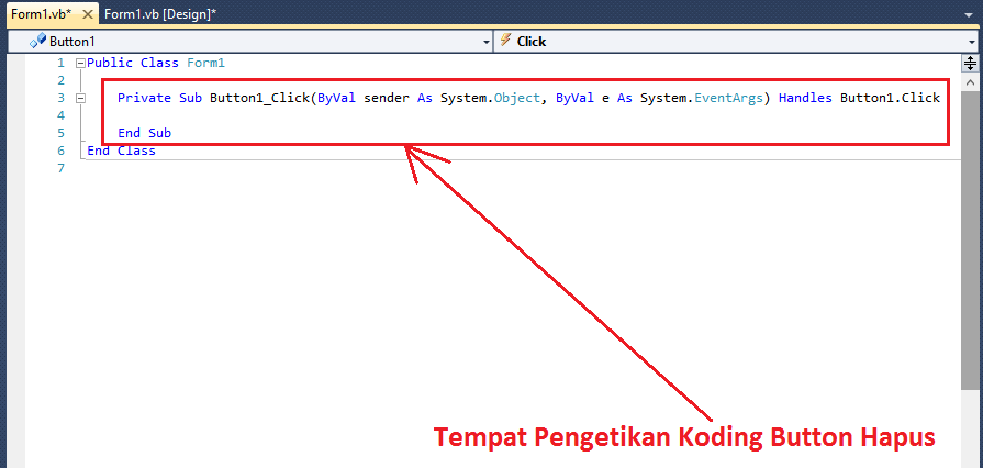 VISUAL BASIC NET PART 3 – TUTORIAL MEMBUAT TOMBOL HAPUS DAN KELUAR ~ JONCODE
