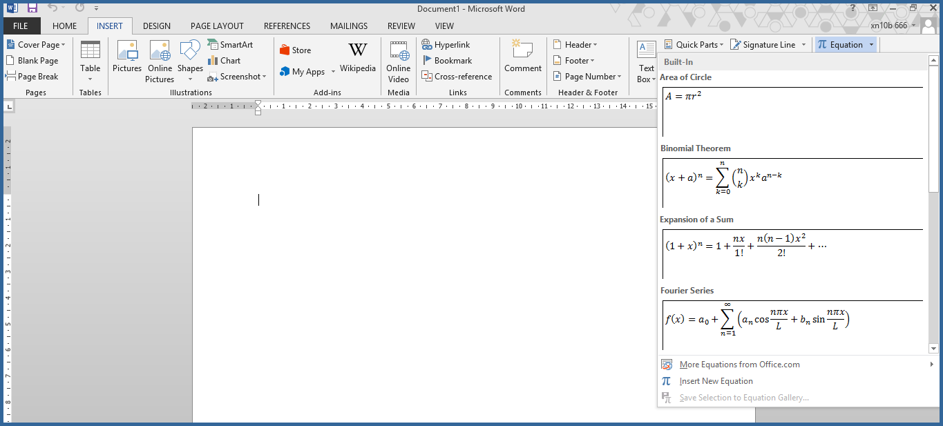Symbol dan Equation di MS.Office Word 2013 - Mudahnya Office