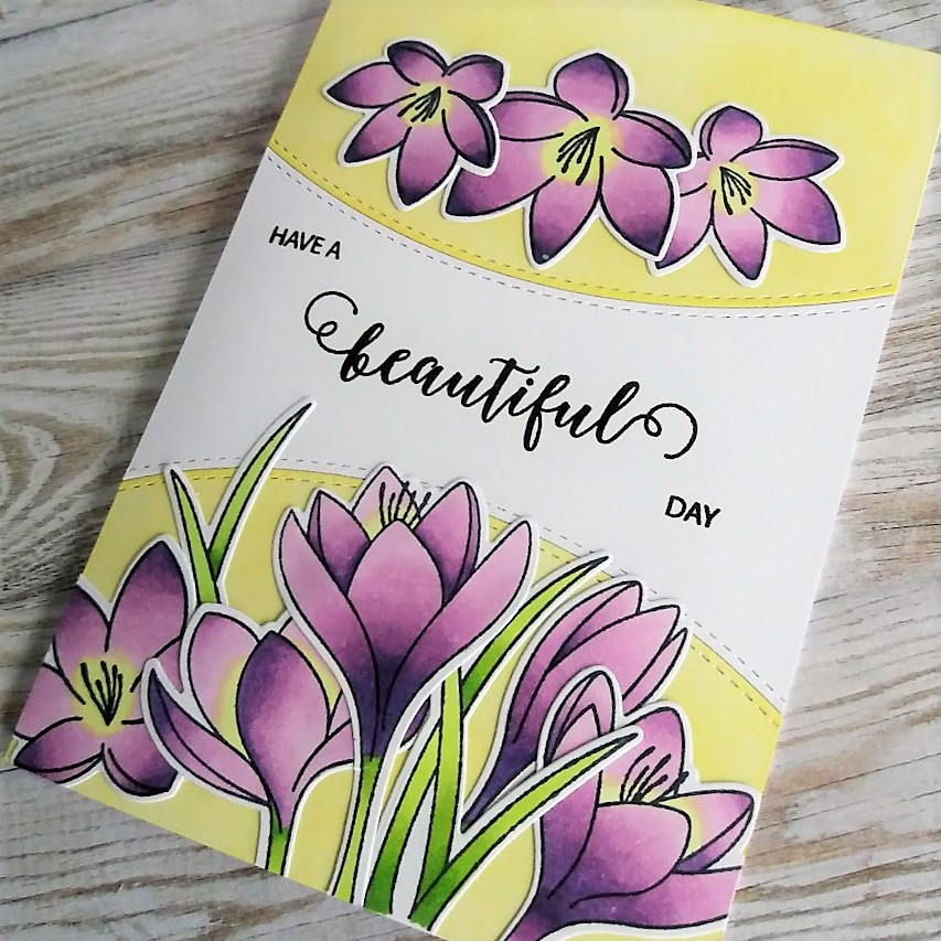 Nananas: Crocus flowers card