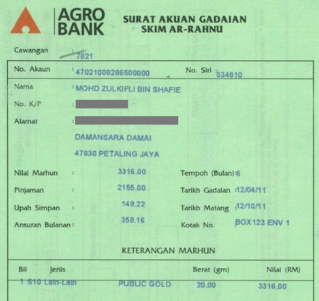 Cara Pajak Emas Di Ar-Rahnu