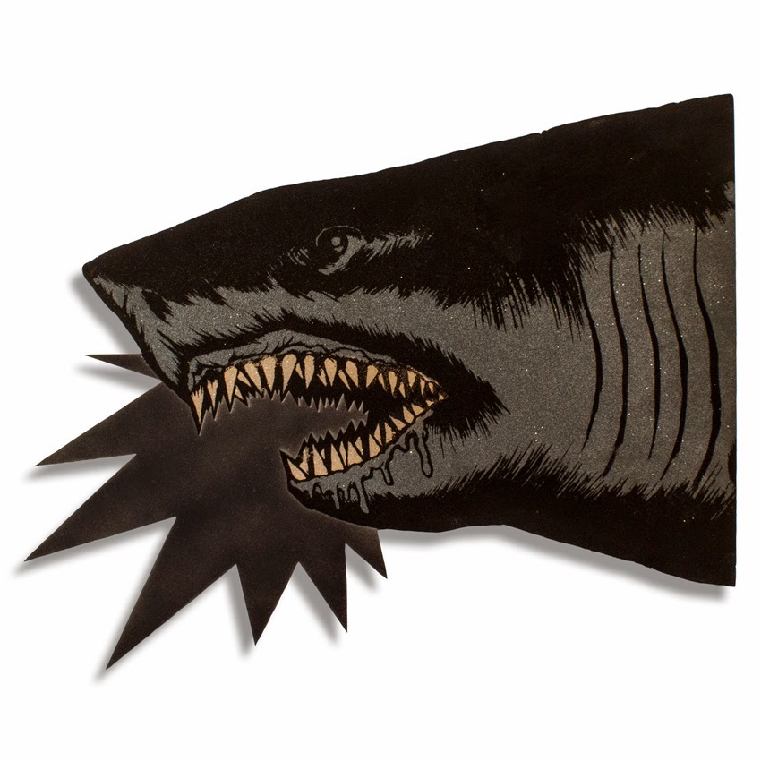 INSIDE THE ROCK POSTER FRAME BLOG: Shark Toof Shark Head Hand Painted ...