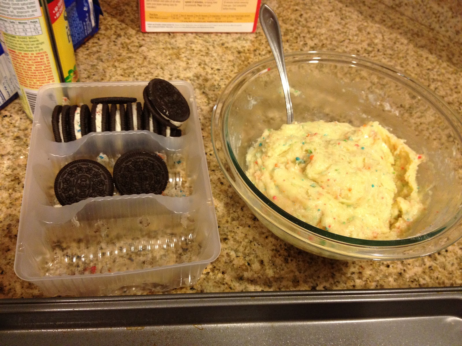 Danette's Recipes: Funfetti Oreo Stuffed Cookies