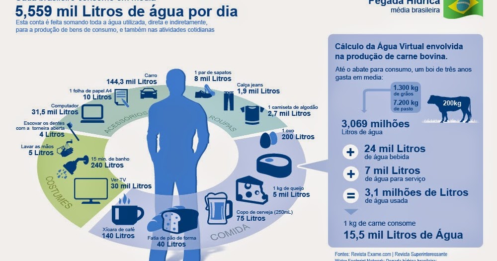 Água virtual: Entenda o que é e confira alguns exemplos. - Instituto ...