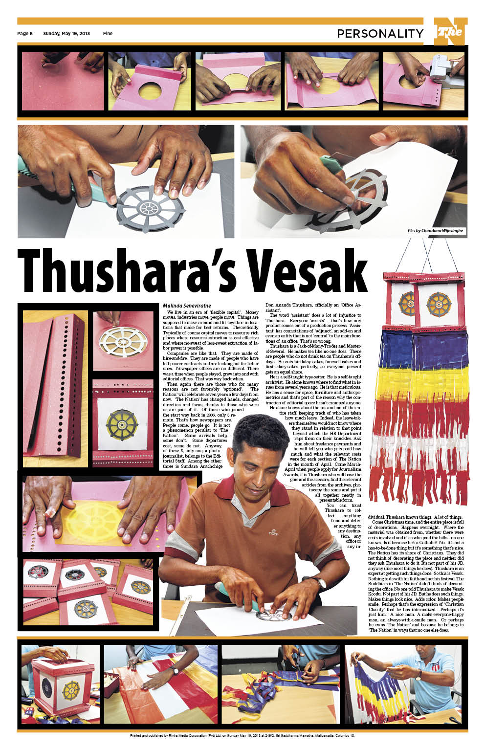 Thushara’s Vesak ~ Malinda Words