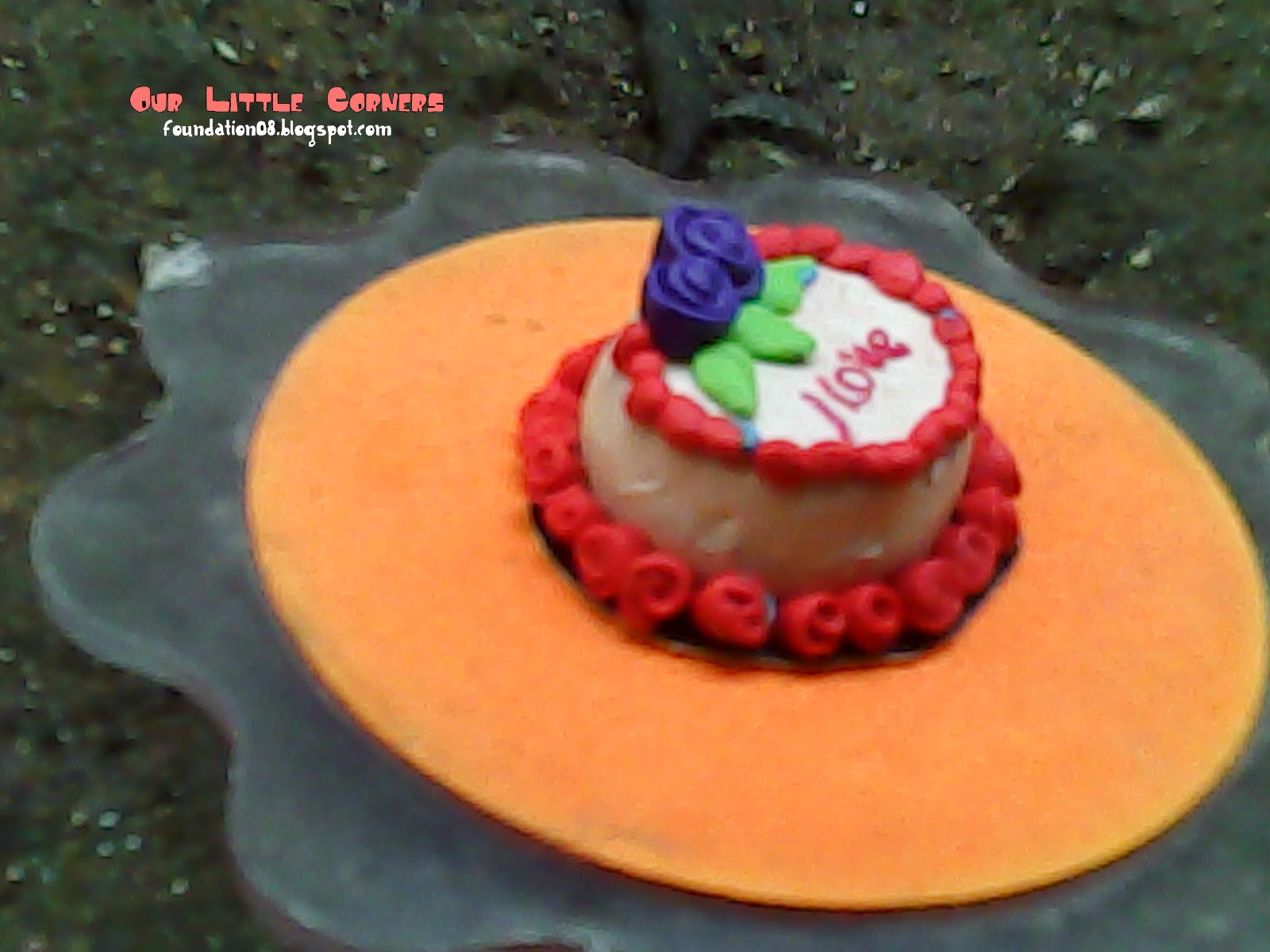 OUR LITTLE CORNERS: Clay Craft # 28 : Vanilla Cake with Floral Icing