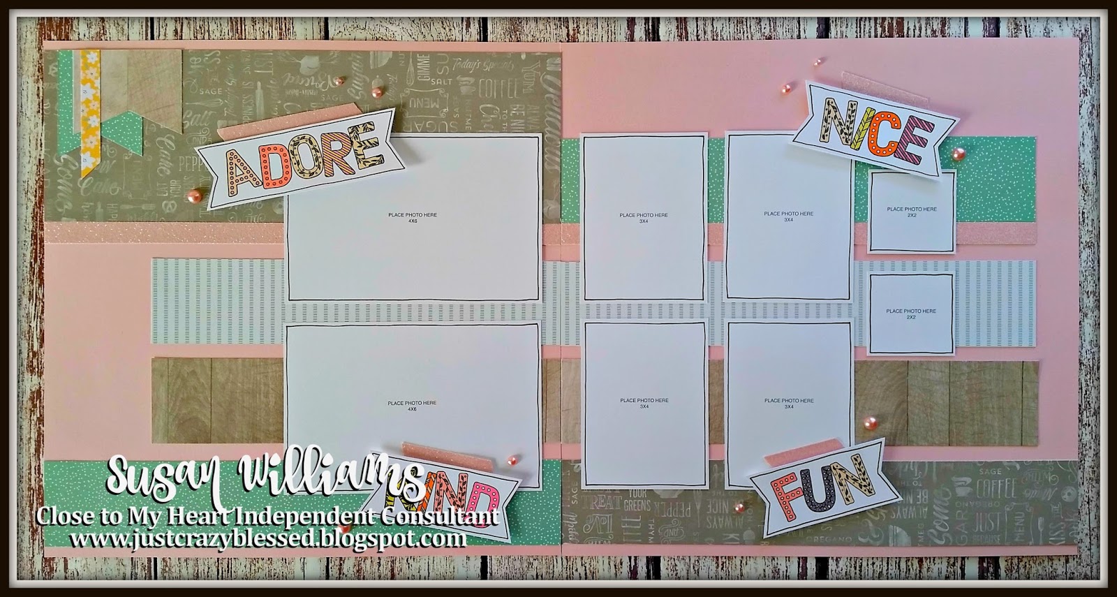 Just Crazy Blessed : FREE Scrapbook Layout Kits In April!