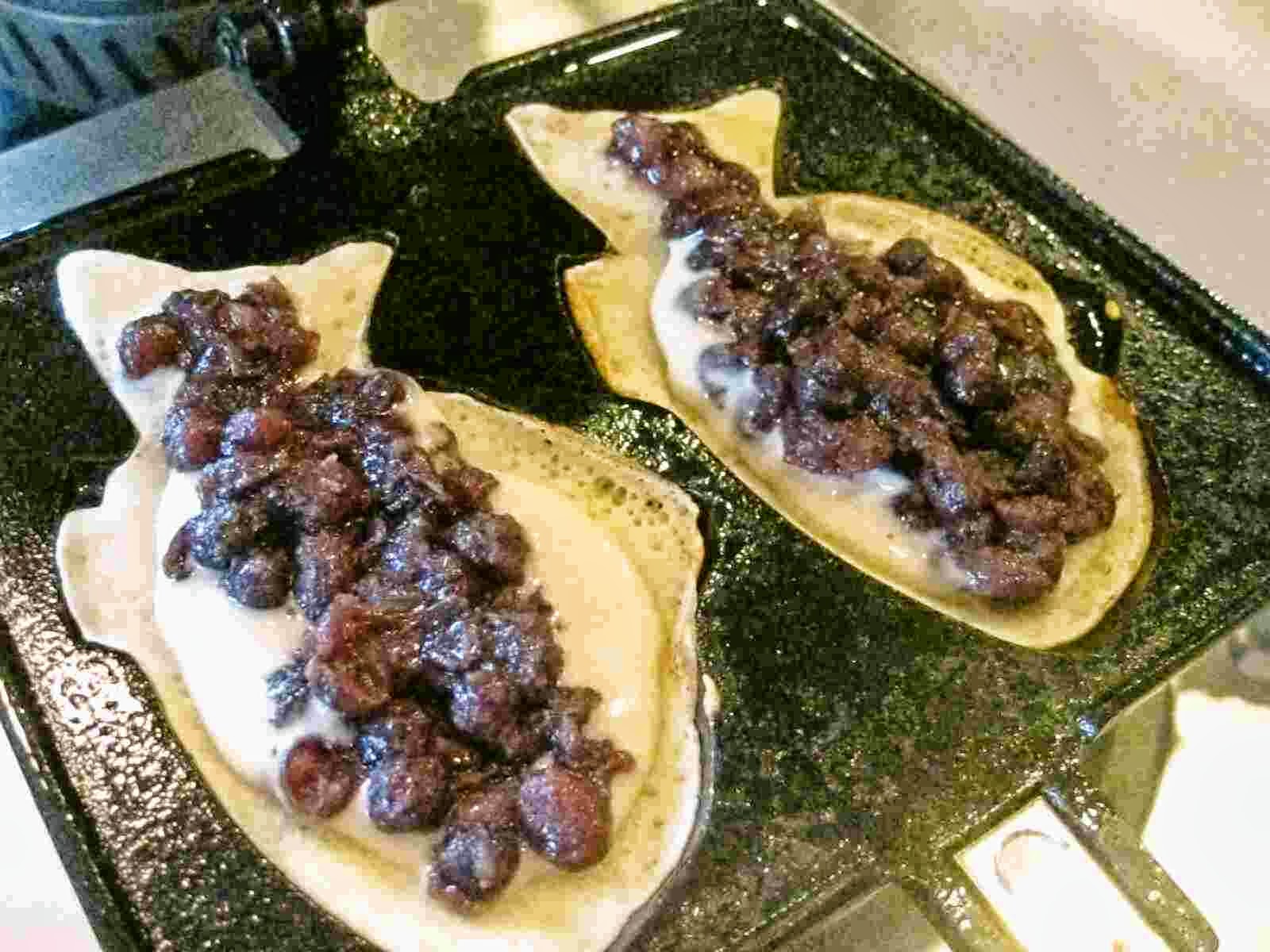 Recipes for Tom: Taiyaki / fish-shaped cakes with sweet azuki bean paste