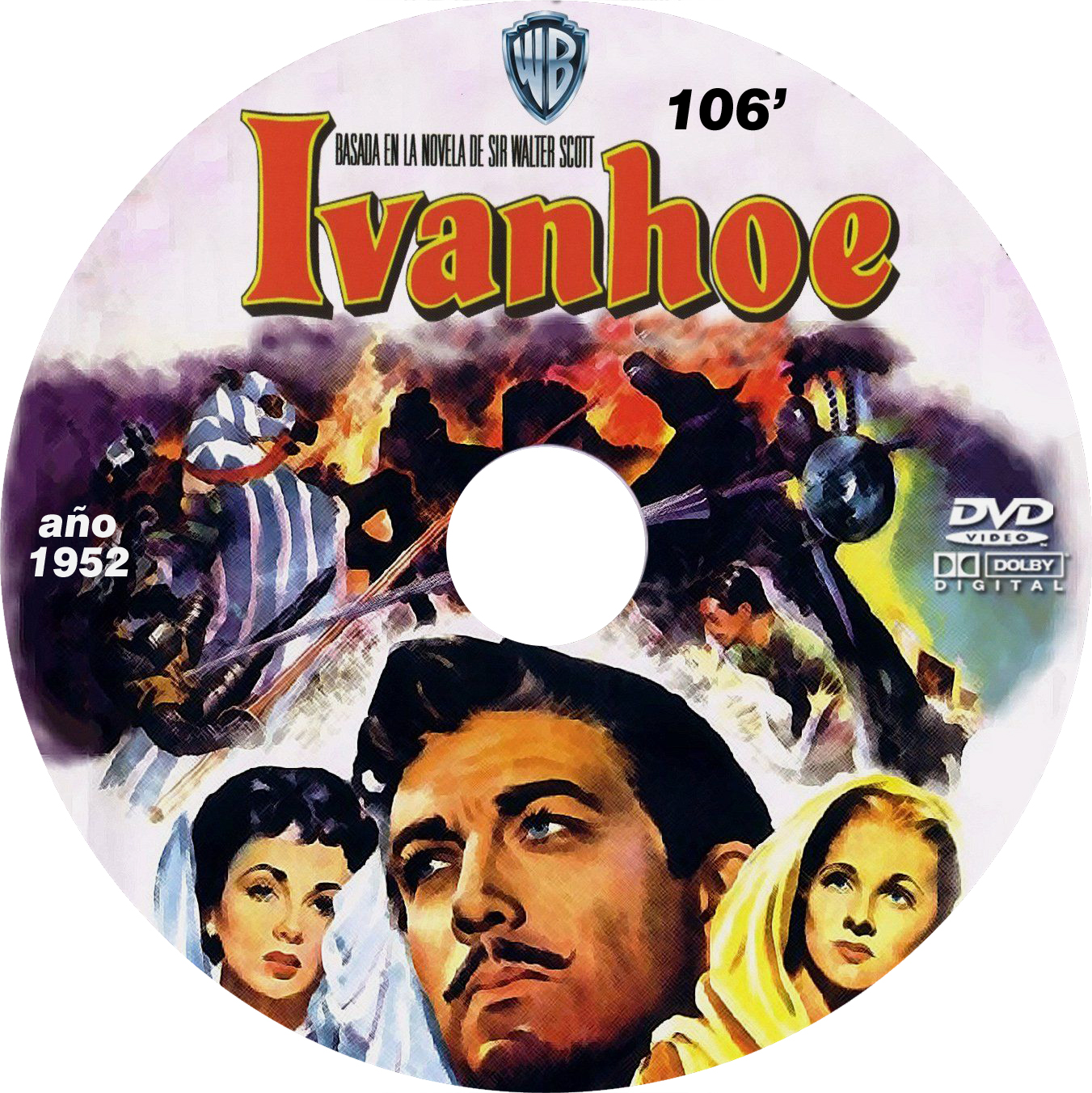 Caratulas de películas DVD para cajas CD: Ivanhoe - [1952]