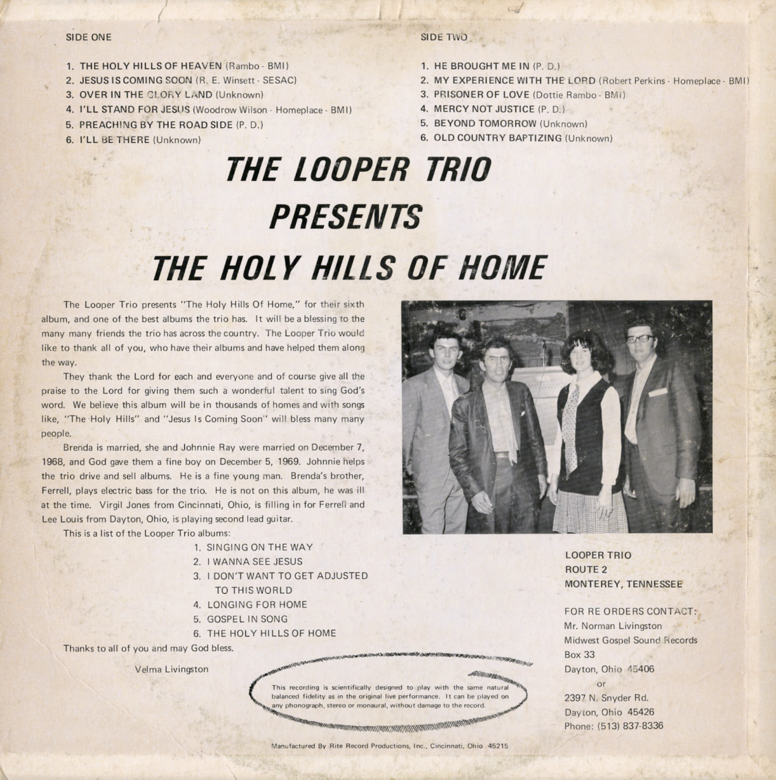 The Good, Bad & Ugly Gospel Record Barn: The Holly Hills Of Home - The ...