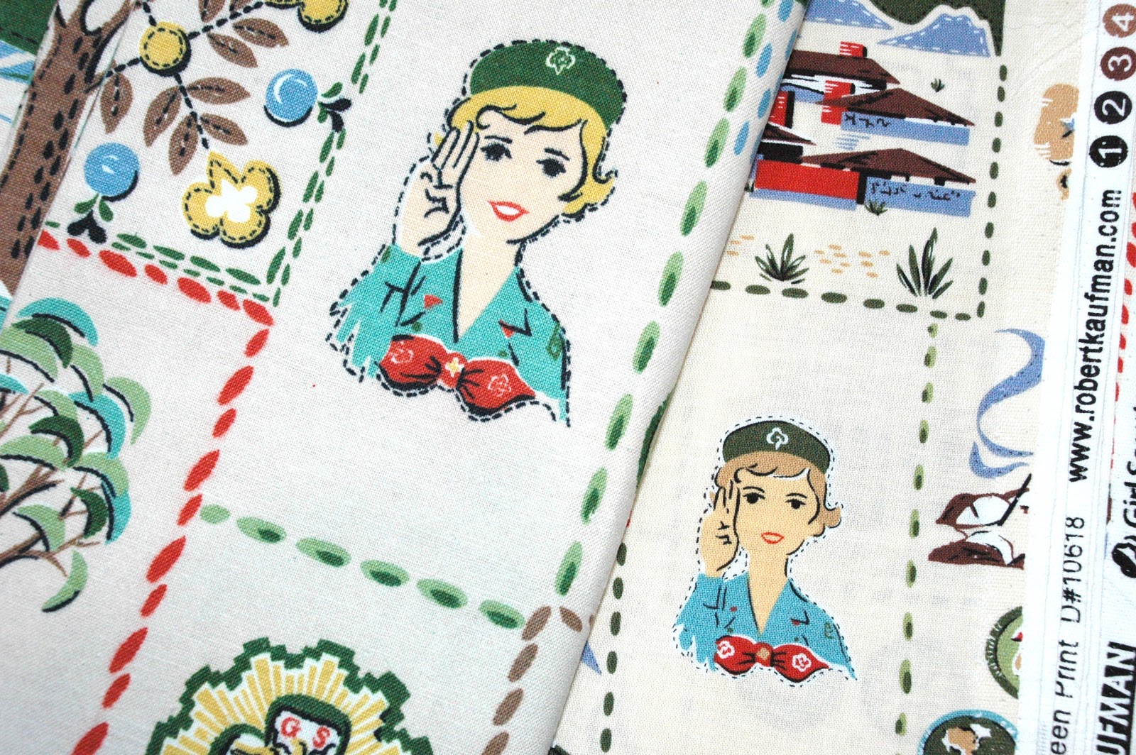 Sentimental Baby: Vintage 1959 Girl Scout Fabric vs. 2010 Robert ...