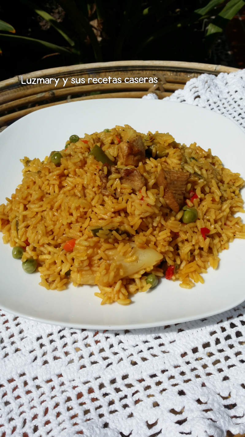 Luzmary y sus recetas caseras: ARROZ AMARILLO CON MENESTRA DE VERDURAS ...