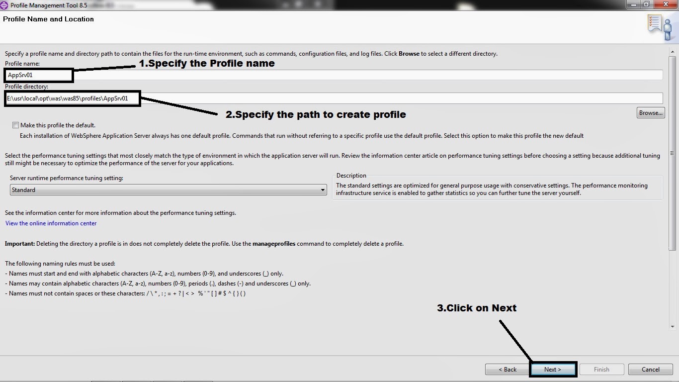 IBM WebSphere Application Server: creating Application server profile in websphere application ...