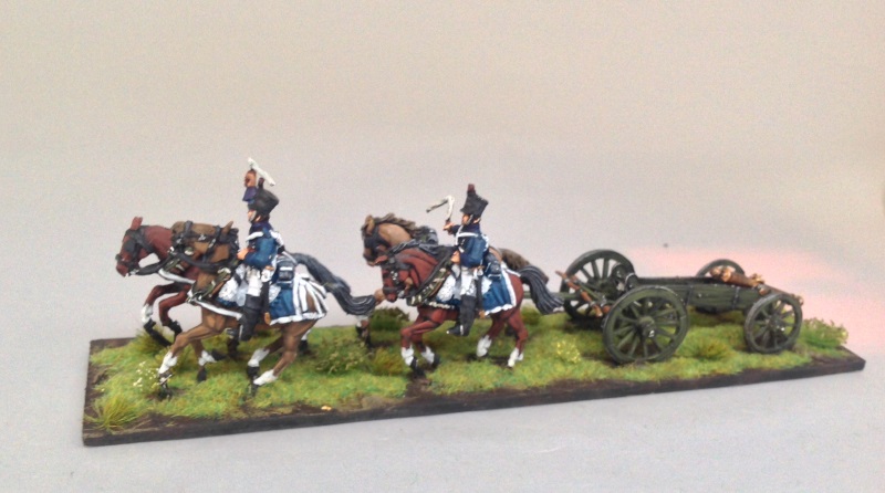 15mm paint shack: 28mm Perry Miniatures Gun and four horse limber