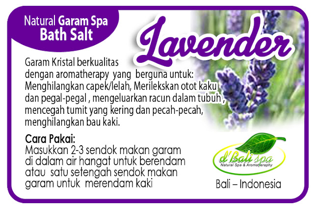 Label Kemasan Natural Garam Spa - Creativeaja.co.id