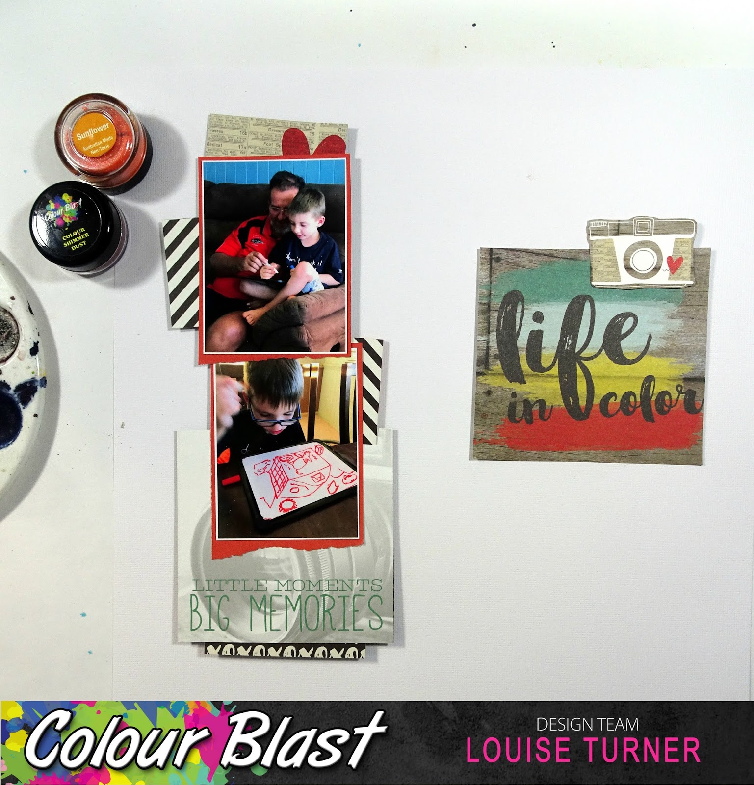 Colour Blast by Bee Arty: "Life in Color" Scrapbook layout + process ...