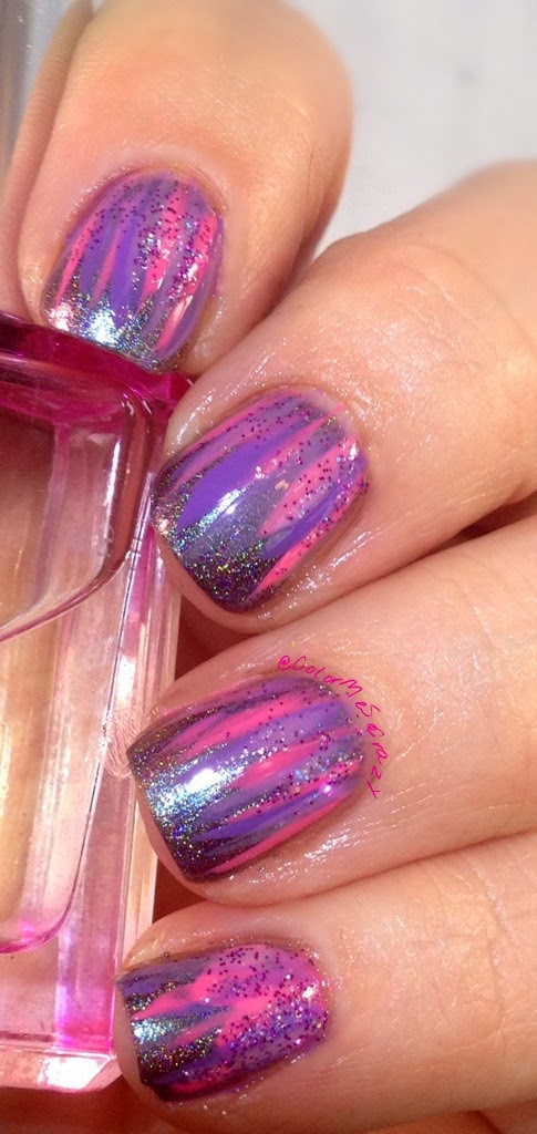 Nail Art for Nubs and Easy Waterfall Valentine's Tutorial