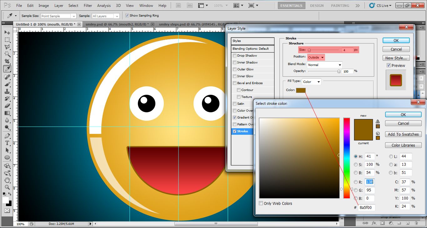 V3N0M's - 2D and 3D art: Photoshop Smiley Tutorial