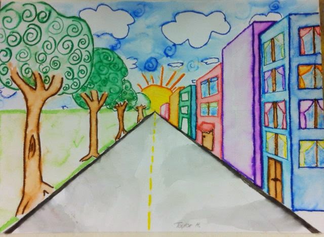 Room 101 Art: One Point Perspective, ages 10-12
