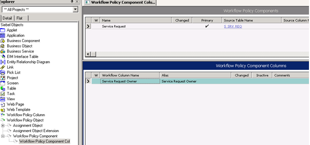 SIebel: Adding workflow policy Condition based on new column in siebel