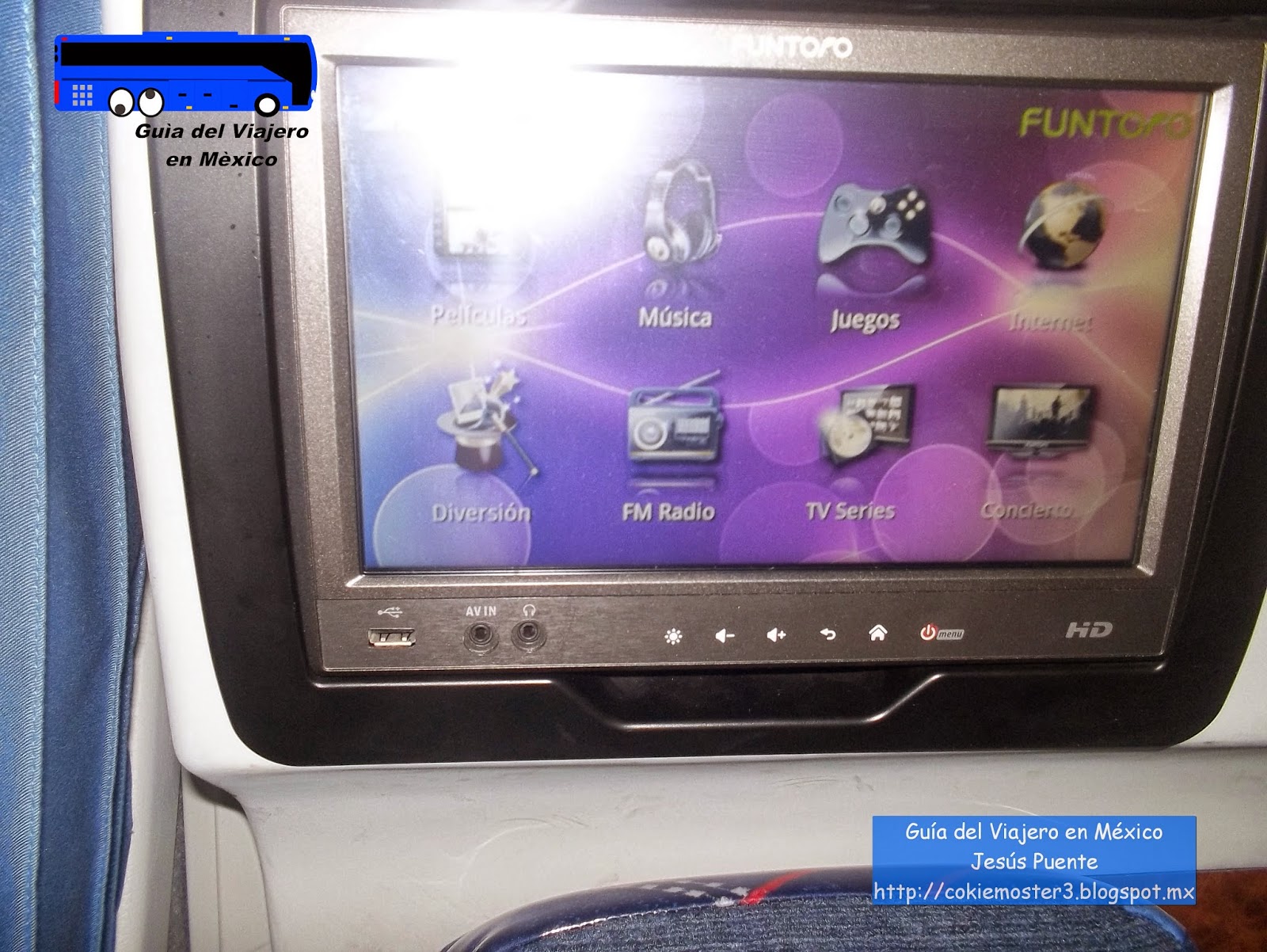 Líneas de Autobús en México con pantallas individuales