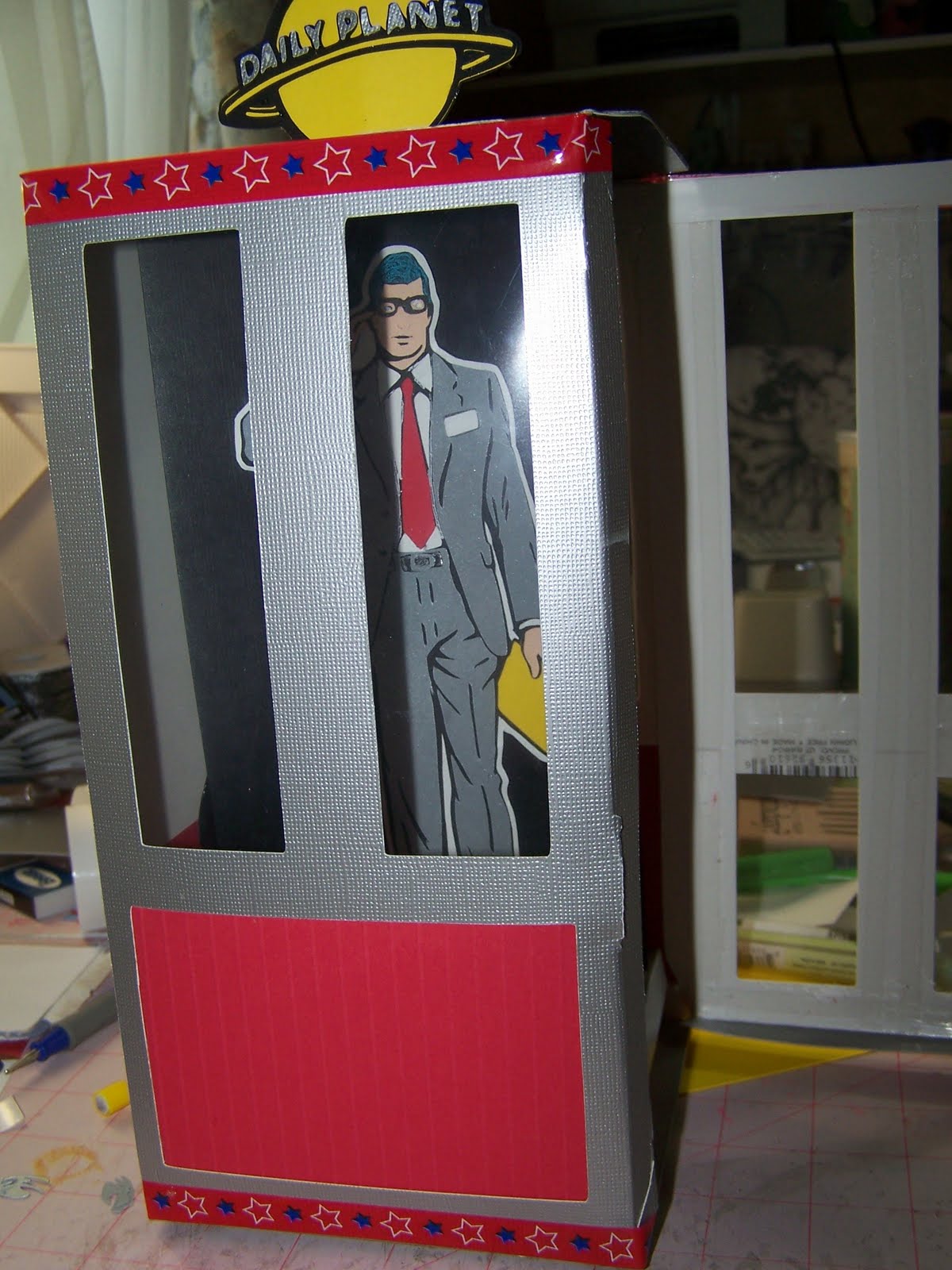 Mom and Me Playin' with Paper: Superman Phone booth