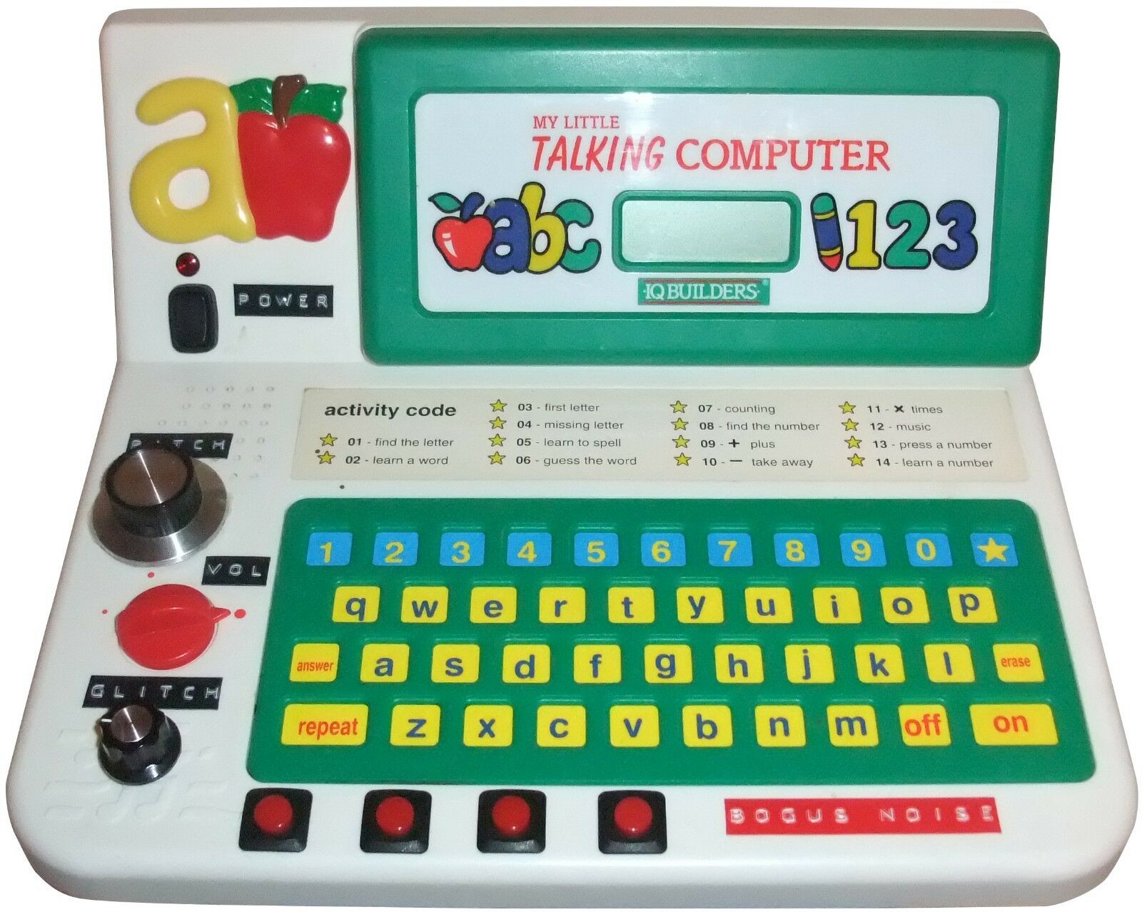 MATRIXSYNTH: VTECH IQ BUILDERS TALKING COMPUTER Circuit bent by Bogus Noise