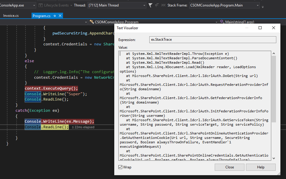 Purna's MORE SHAREPOINTS : Root Element Missing when connecting to ...