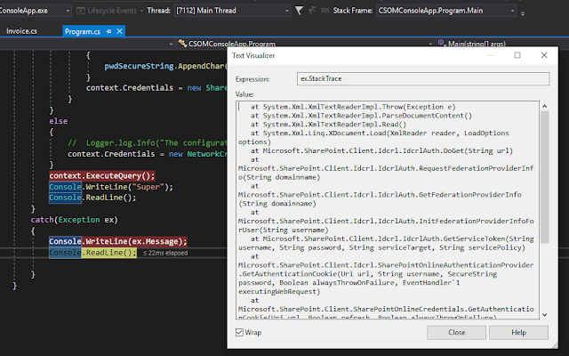 Purnas More Sharepoints Root Element Missing When Connecting To Sharepoint Online Via Csom