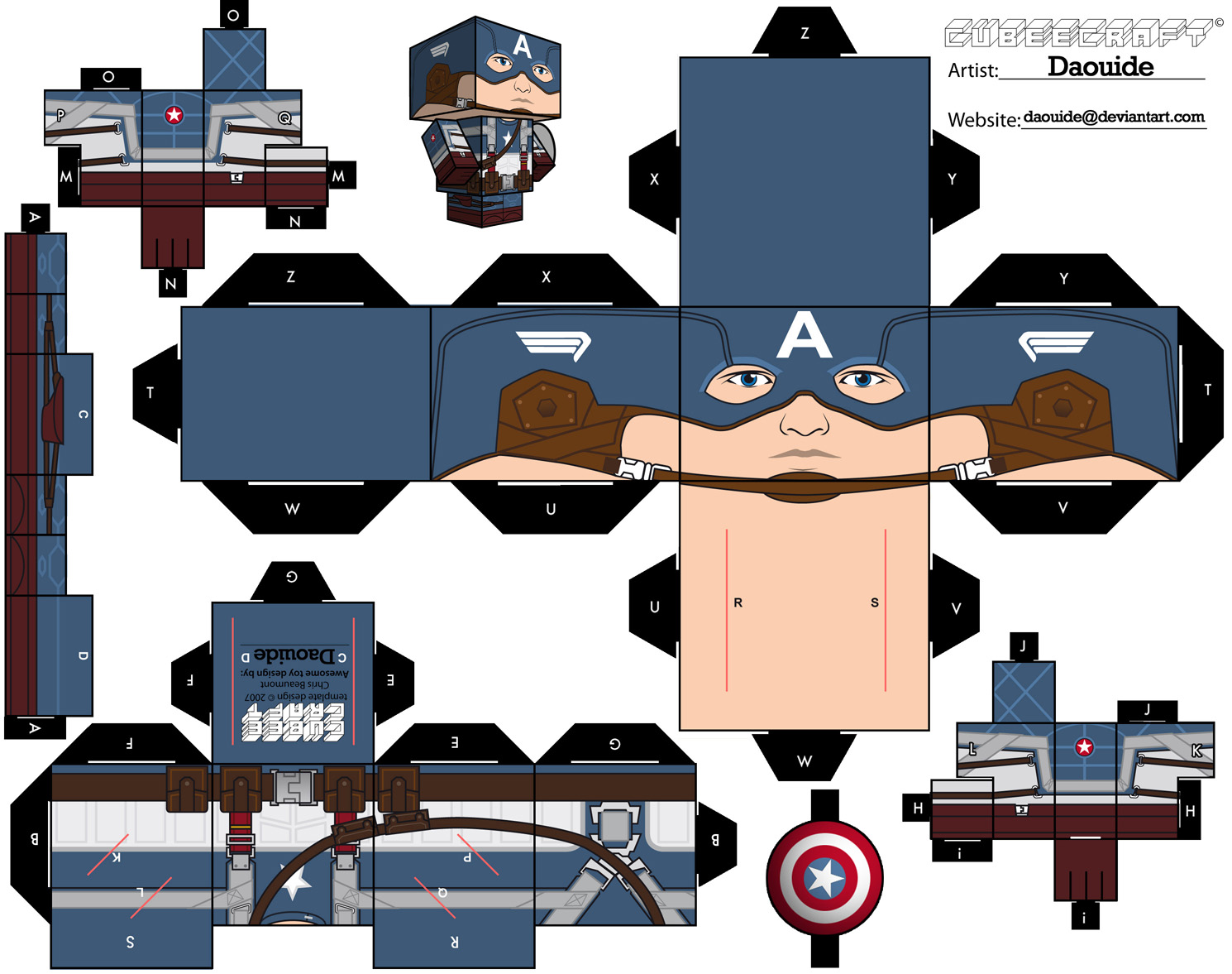 4 personajes armables de Cubeecraft.com