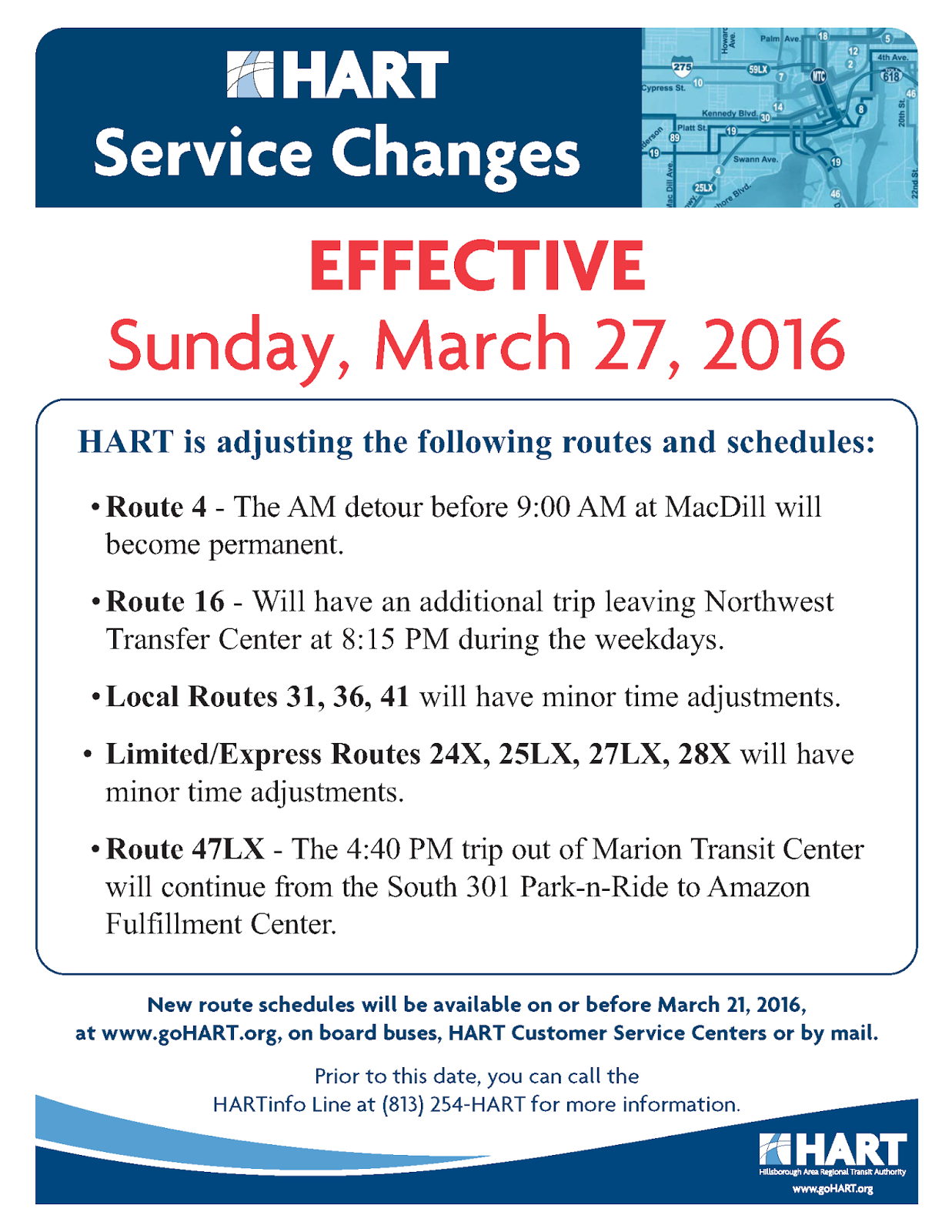 In Transit - The Official HART Transit Blog: Minor HART Service Changes ...