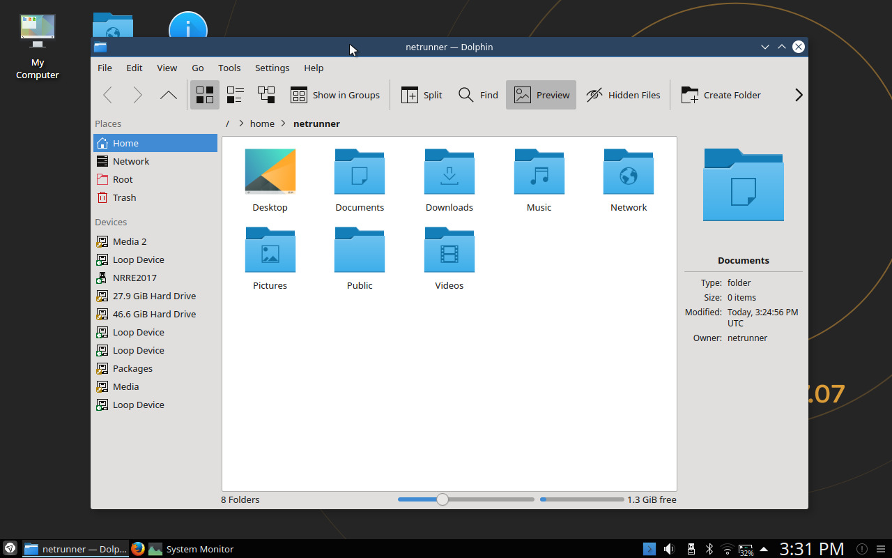 Netrunner Rolling 2017.07 Plasma screenshots - DistroScreens